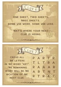 Pirate Scavenger Hunt Clues And Riddles