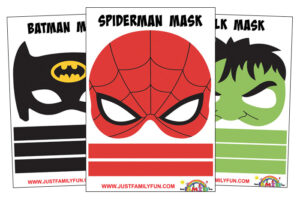Superhero Mask Templates | Free Printable Set