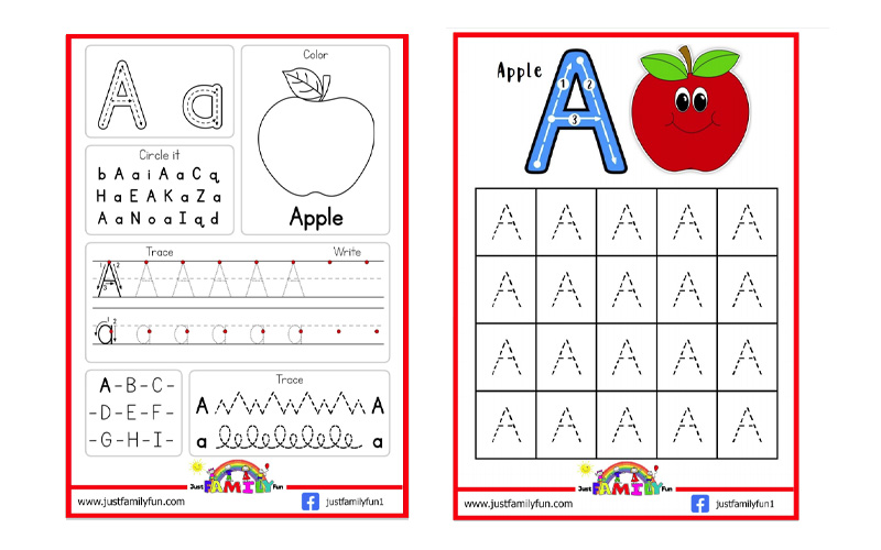 Printable Trace The Alphabet Worksheet For Kids | Just Family Fun