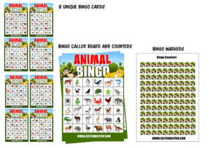 Free Printable Animal Bingo Game For Kids