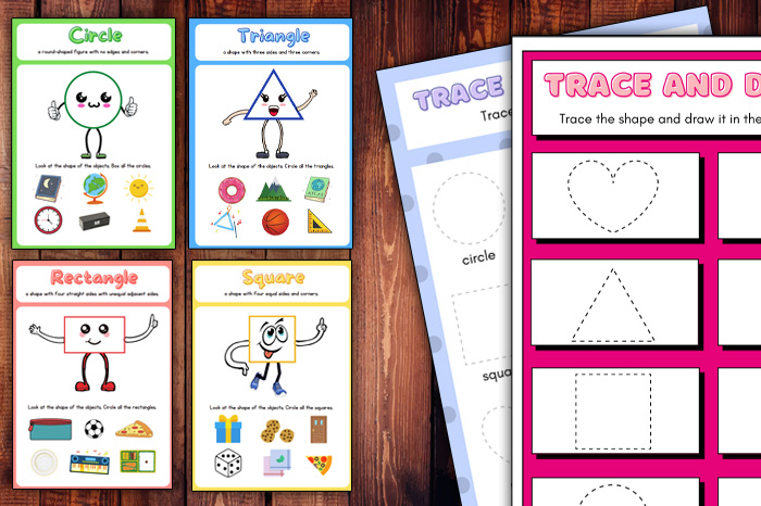 Shape Learning Activities & Shape Tracing Worksheets | Just Family Fun