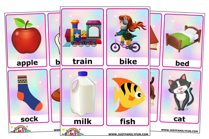 Free Printable First-Word Flashcards | Just Family Fun