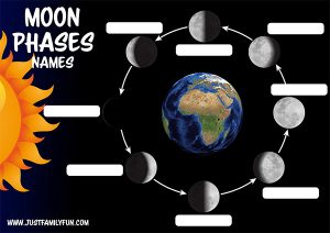 Free Phases Of The Moon Printable | Just Family Fun