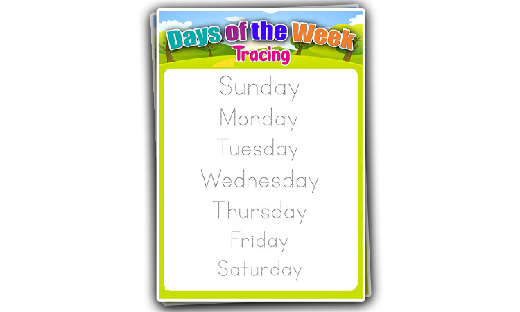 Days Of The Week Chart, Activities & Colouring Pages | Just Family Fun