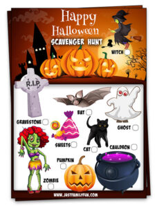 Halloween Scavenger Hunt Printable | Free