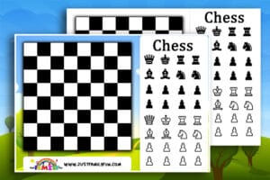 Free Printable Chess Board Templates | Just Family Fun