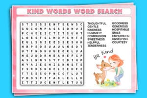 FREE Printable Kindness Word Search | Just Family Fun
