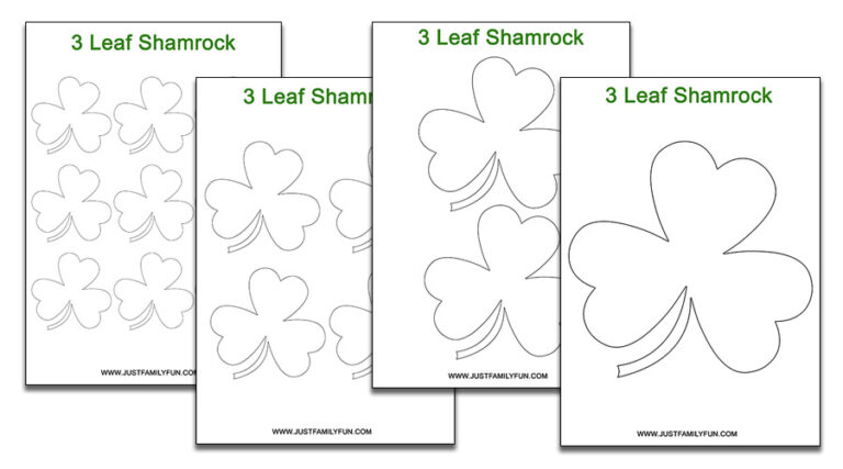 Free Printable Shamrock Templates | Just Family Fun