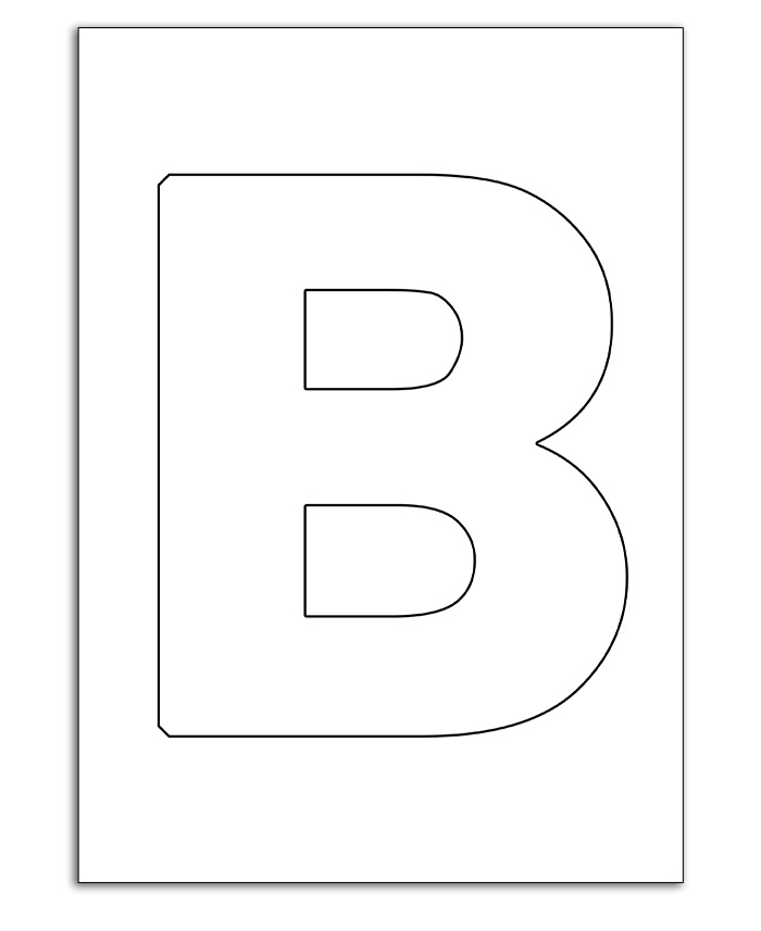 Letter B Outline Downloadable Printable Templates Just Ffamily Fun