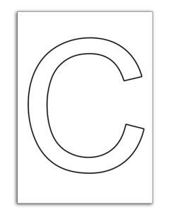 Printable Letter C Outline For Kids | Just Family Fun