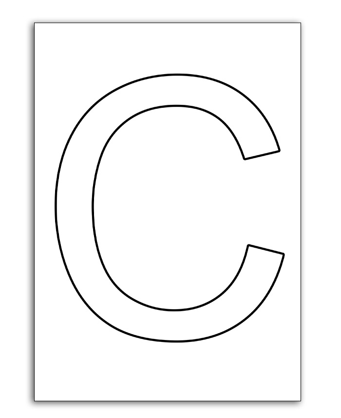 Printable Letter C Outline For Kids | Just Family Fun