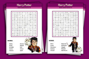 Free Printable Harry Potter Word Search | Just Family Fun