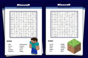 Free Printable Minecraft Word Search | Just Family Fun