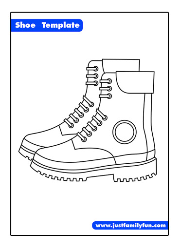 Free Printable Shoe Outline | Just Family Fun