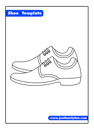 Free Printable Shoe Outline | Just Family Fun