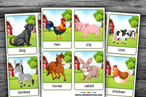 Free Printable Farm Animals Flashcards | Just Family Fun