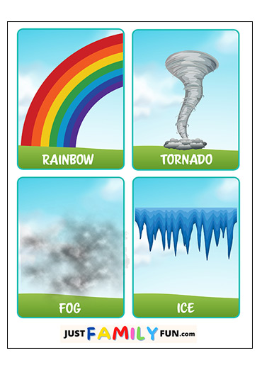 Free Printable Weather Flashcards | Just Family Fun