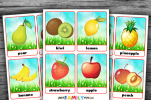 Free Printable Fruit Flashcards For Kids | Just Family Fun