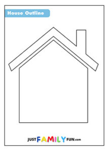 Download House Outline Free Printable PDF