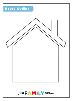 Free Printable House Outline | Just Family Fun