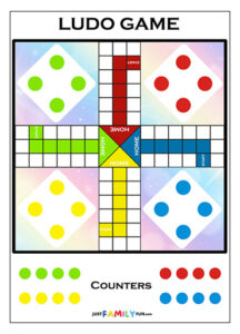 Download Ludo Board Game Free Printable PDF