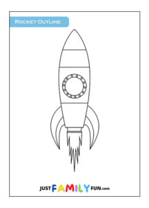 Download Rocket Outline PDF | Free Printable