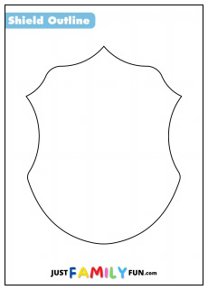 Free Printable Shield Outline Templates | Just Family Fun