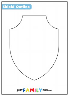 Free Printable Shield Outline Templates | Just Family Fun