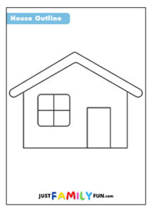 Download House Outline Free Printable PDF