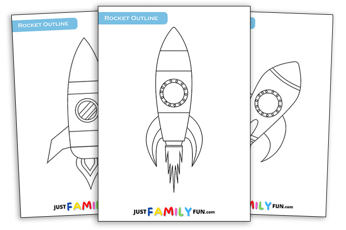 Free Printable Rocket Outline | Just Family Fun