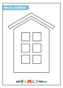 Download House Outline Free Printable PDF
