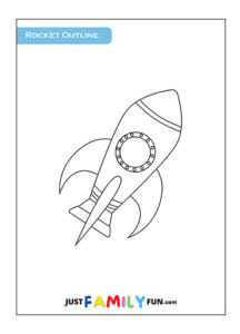 Download Rocket Outline PDF | Free Printable