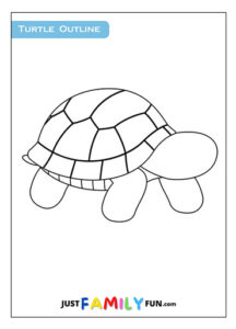 Turtle Outline Printable Free | Just Family Fun