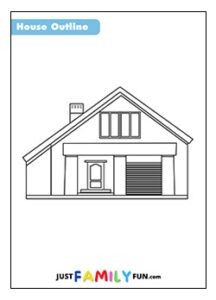 Download House Outline Free Printable PDF
