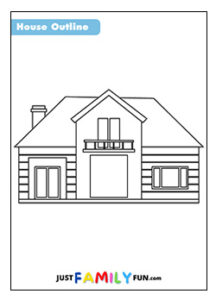 Download House Outline Free Printable PDF