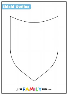 Free Printable Shield Outline Templates | Just Family Fun