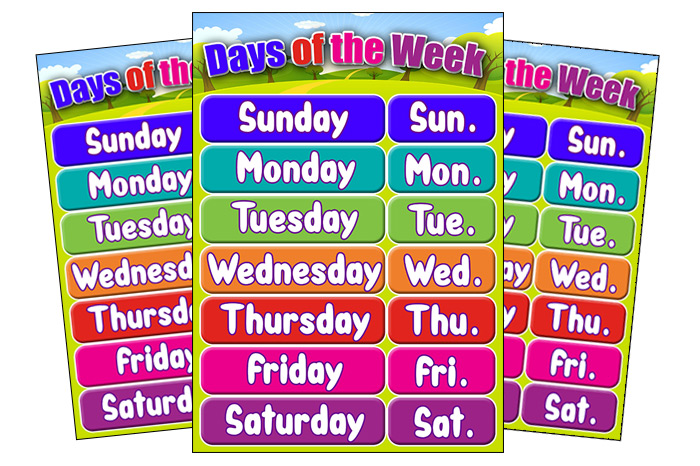 Free Printable Days Of The Week Poster | Just Family Fun