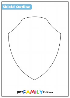 Free Printable Shield Outline Templates | Just Family Fun
