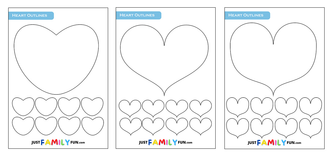 Printable Heart Shapes PDF | Just Family Fun
