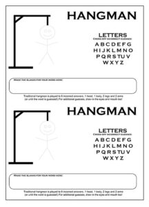 Free Printable Hangman Game Templates For Kids