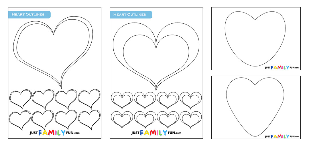 Printable Heart Shapes PDF | Just Family Fun