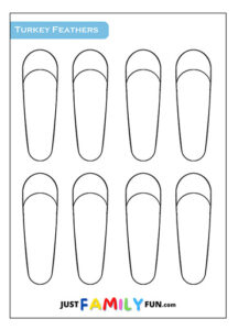 Turkey Feather Outline Templates | Free Printables