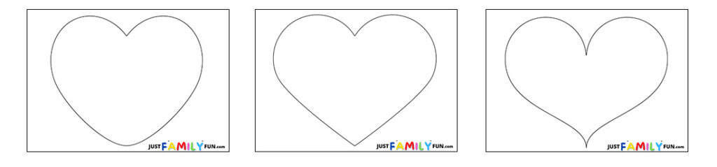 Printable Heart Outline Templates | Just Family Fun