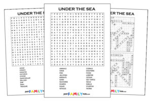 Under The Sea Word Search - Free Puzzle