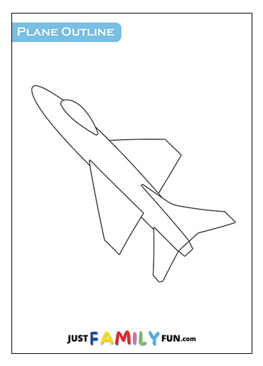 3 Printable Plane Outline Templates | Just Family Fun
