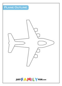 Airplane Outline PDF For Kids | Just Family Fun