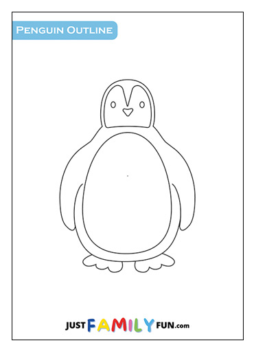 Printable Penguin Outline Templates | Just Family Fun