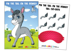 Printable Donkey Tail Party Game | Just Family Fun