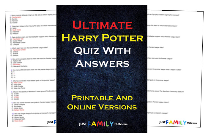 Harry Potter Quiz With Answers | Just Family Fun