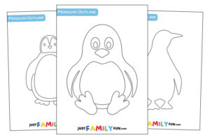Penguin Outline | Free Printable | Just Family Fun